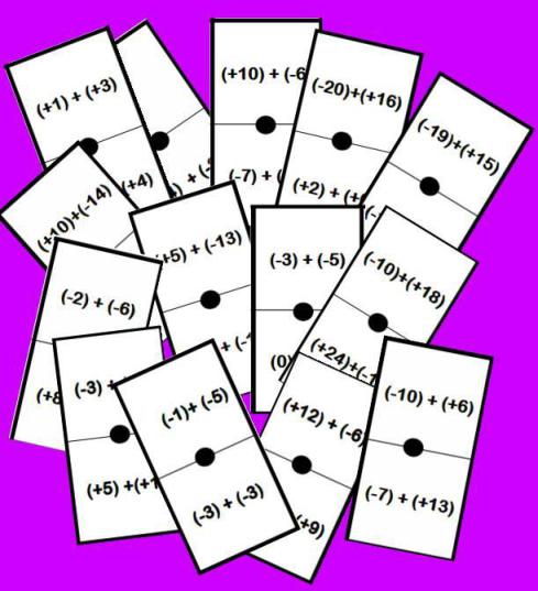 Dominó Números Enteros :: APRENDE JUGANDO